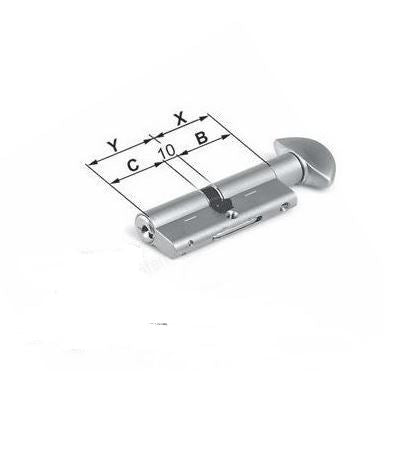 AGB Euro Profile 5 Pin Cylinder Key to Turn. Brass Finish. C620.01.xx ...